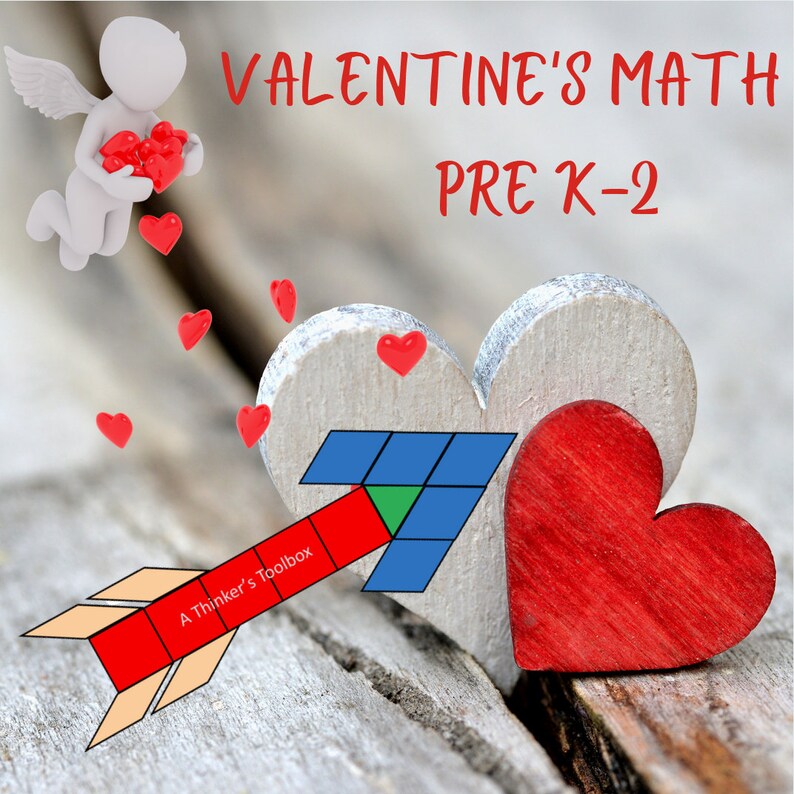 Valentine's Pattern Block Mat Printables & Worksheets - Etsy
