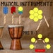 Musical Instruments Pattern Block Mat Printables & Worksheets - Etsy
