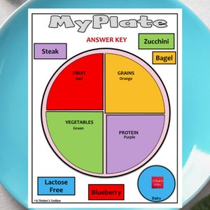 Myplate...myhealth No Prep Worksheets | Pre K-K - Etsy
