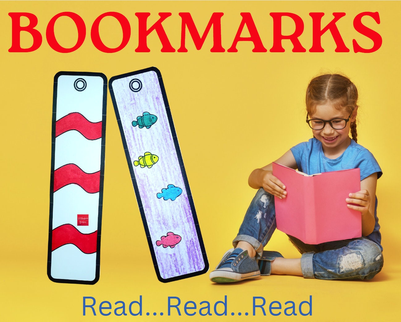 12 Color Your Own Reading Bookmarks | Dr. Seuss - Etsy