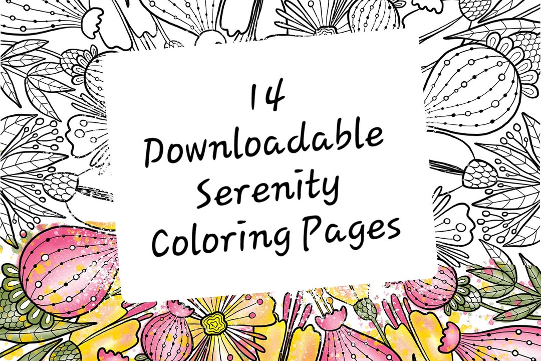 12 Steps Recovery Inspired Serenity Coloring Pages With Alanon, Alateen ...