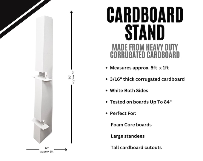 CARDBOARD STAND for Foam Board and Card Board Props and Cutouts. Keeps ...
