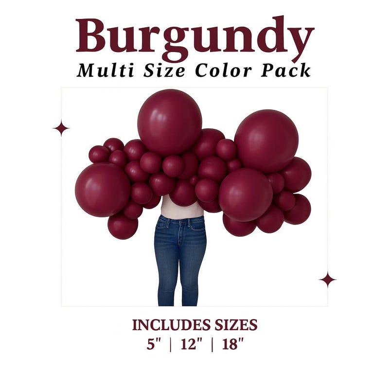 Burgundy Balloon Garland - Etsy