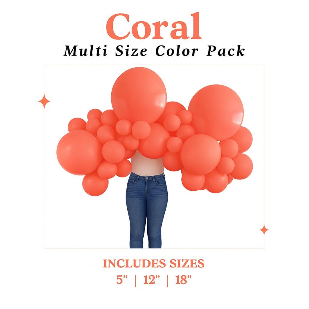 Coral Balloons – 5”, 12”, 18” Pack - Etsy