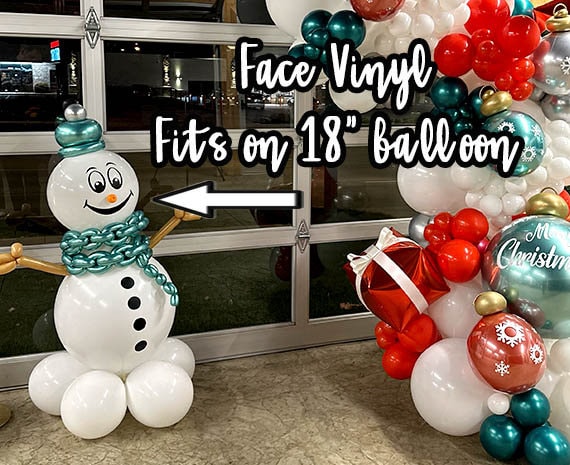 Frosty the Snowman Vinyl Decal Set, DIY Balloon Decorations - Etsy