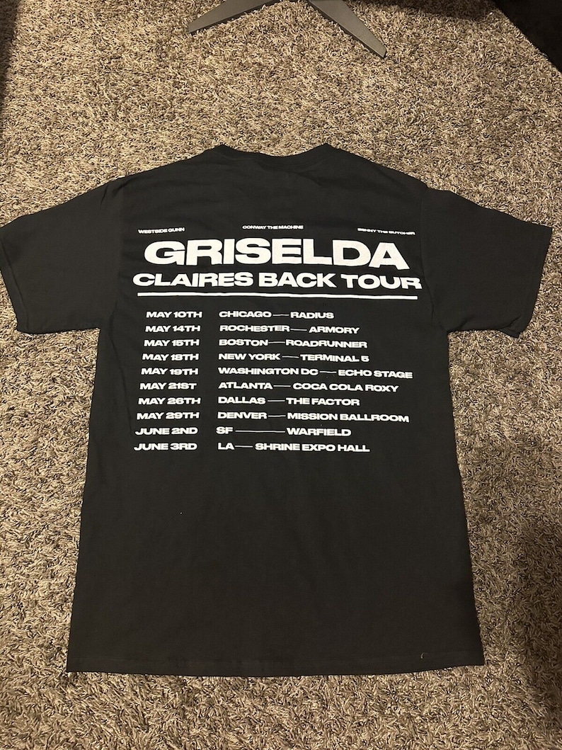 Griselda 2022 Claires Back Tour GXFR LA Merch Champion T-shirt - Etsy