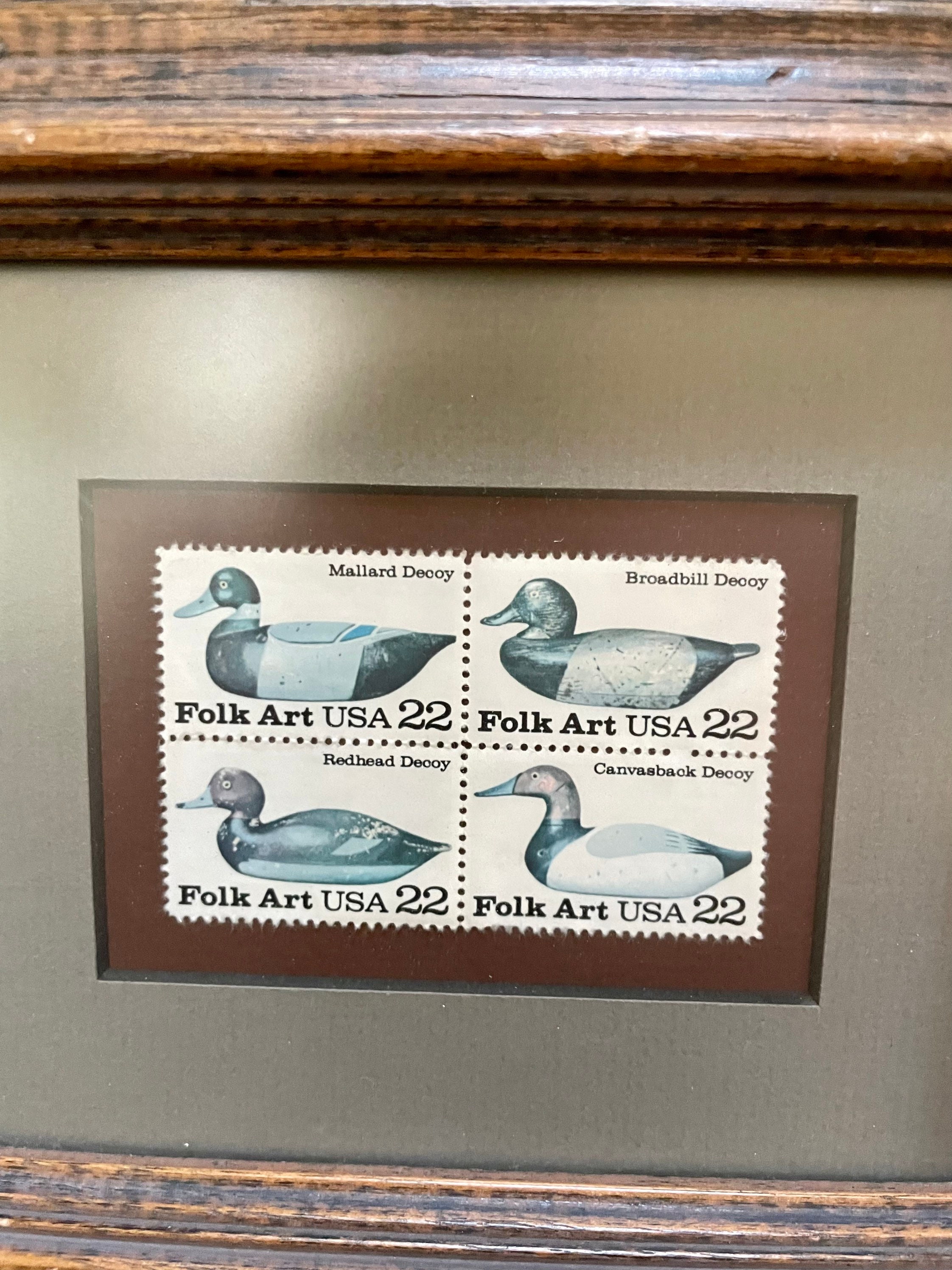 Vintage Decoy Medal Duck Stamps. Framed. Folk Art Collection - Etsy