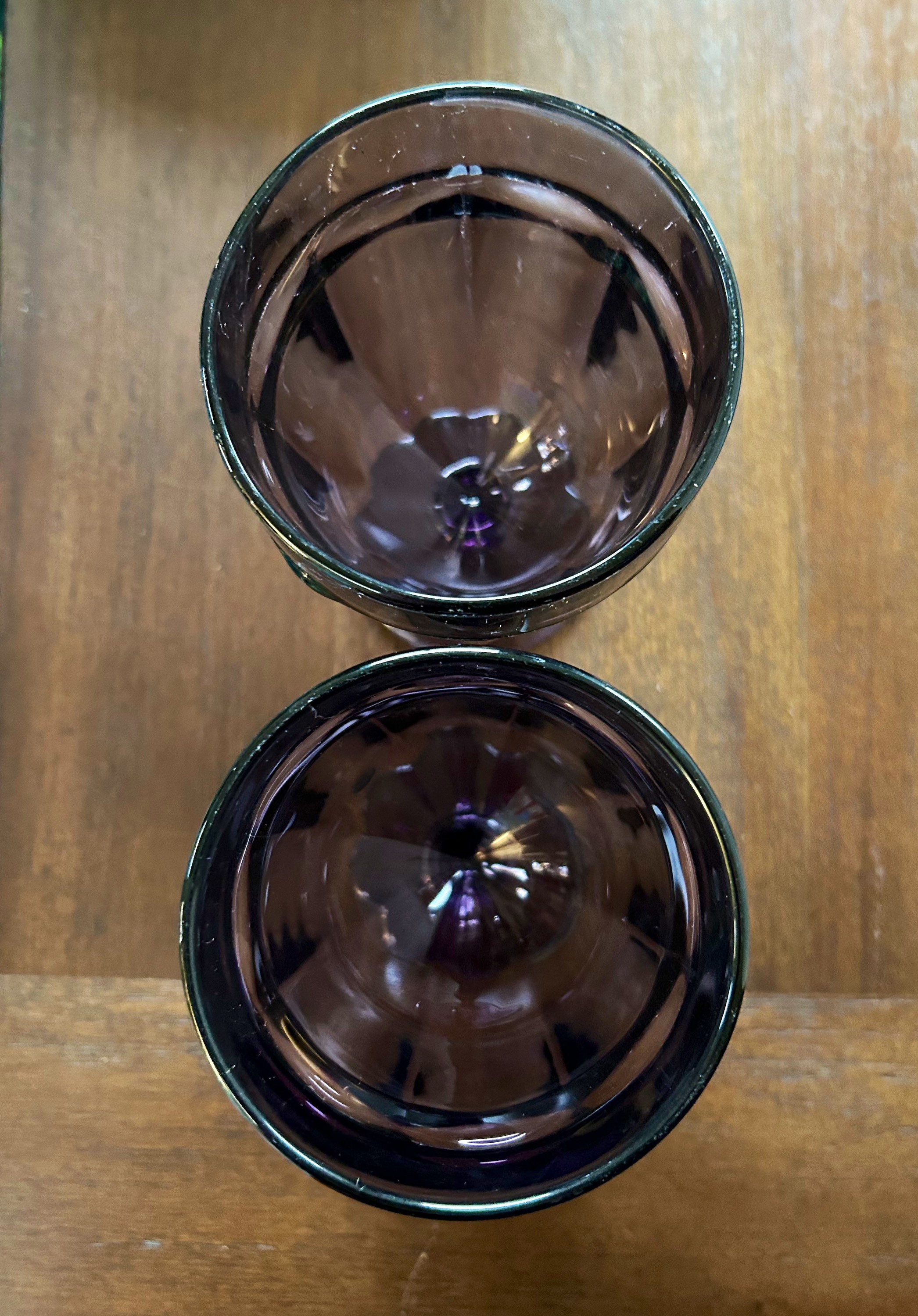 Vintage Libby Purple Duratuff Large Glass Goblets. Set of Two. - Etsy
