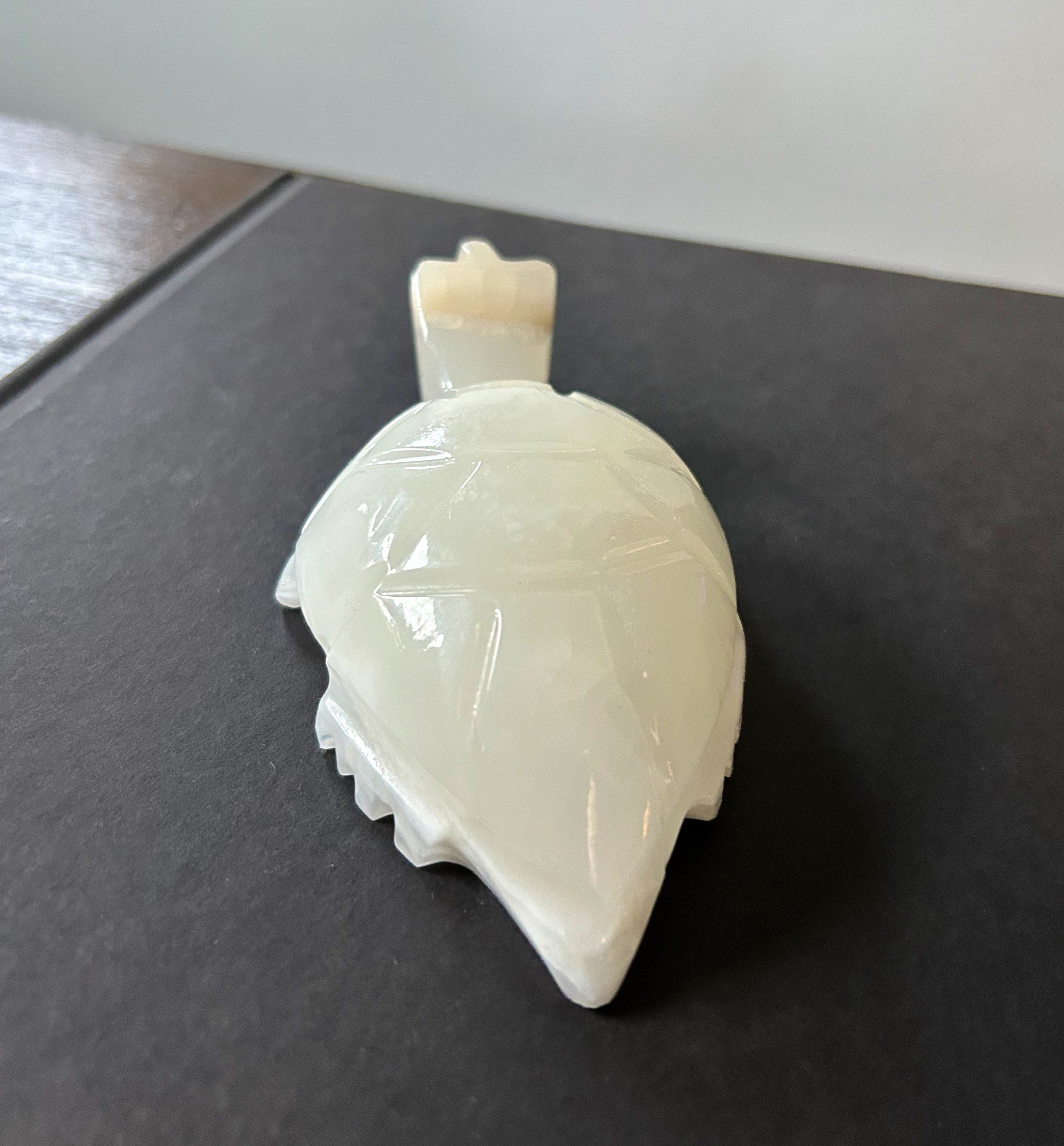 Carved Stone White Turtle - Etsy