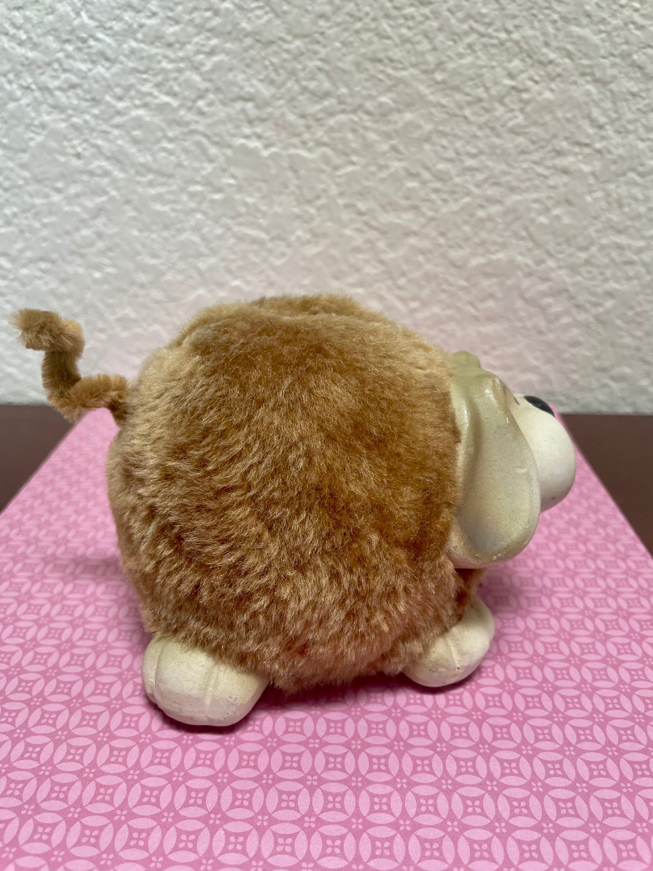 Vintage Fuzzy Dog Coin Bank - Etsy