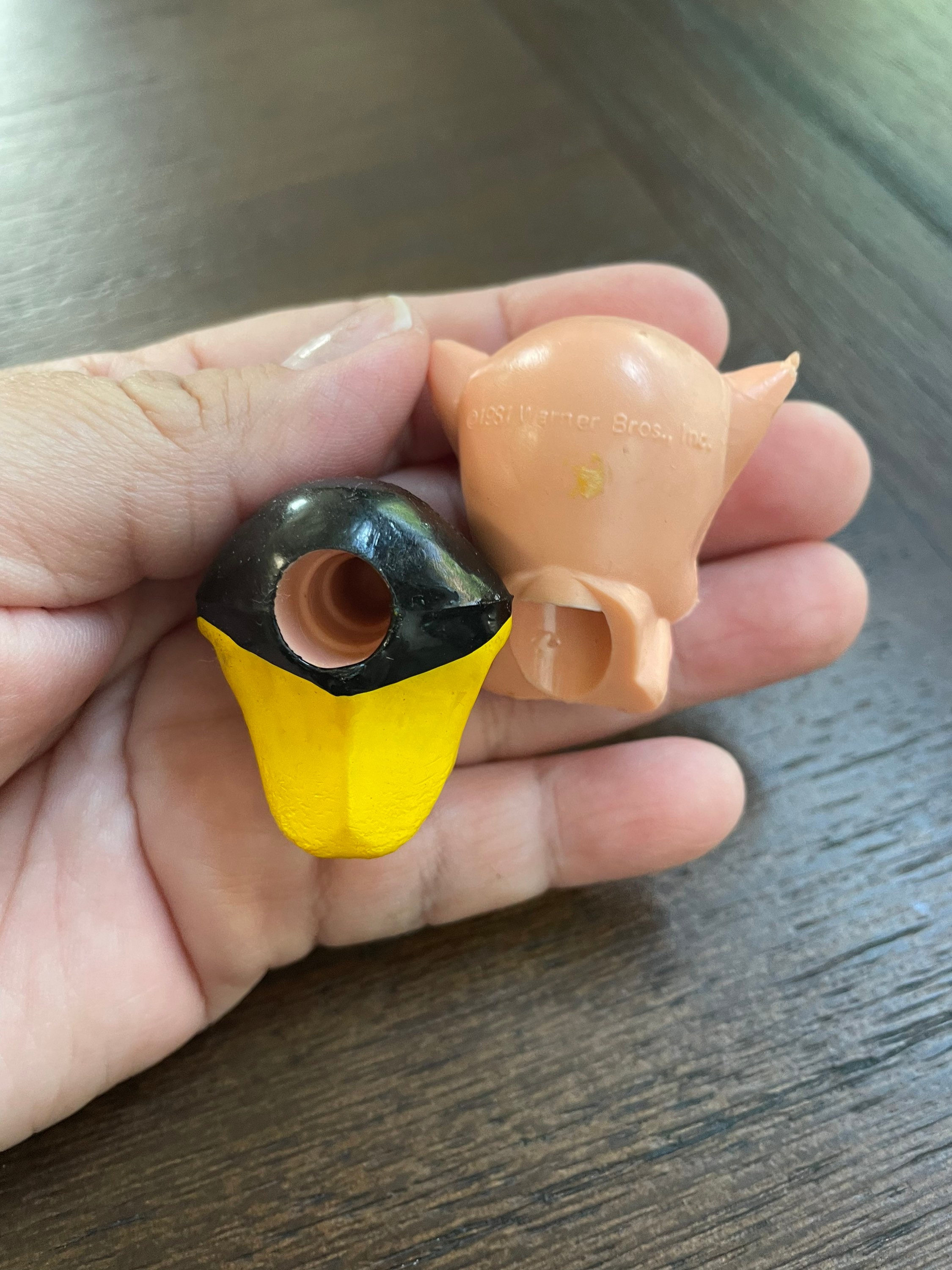 Vintage Porky Pig and Daffy Duck Figurine Head Pencil Toppers. 1981 ...