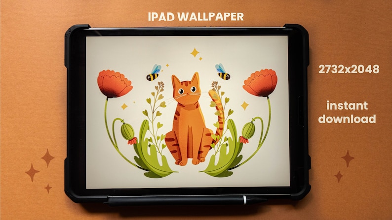 Ginger Cat iPad Wallpaper Background - Etsy