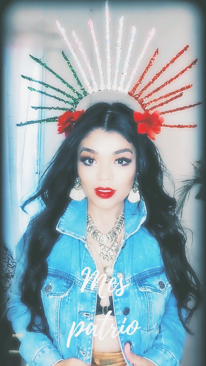 Mexican Flag Headpiece/ Mexican Themed Party Headband/ Fiestas Patrias ...