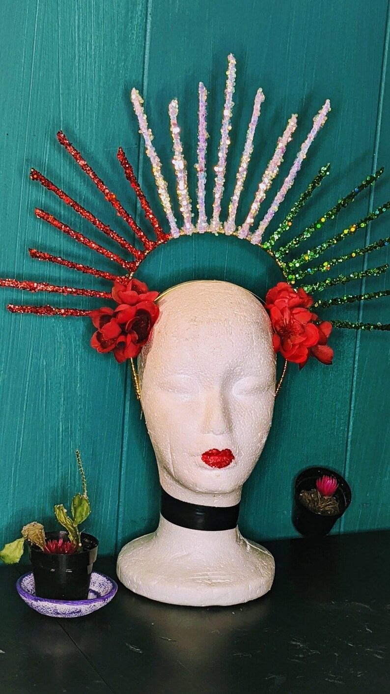 Mexican Flag Headpiece/ Mexican Themed Party Headband/ Fiestas Patrias ...