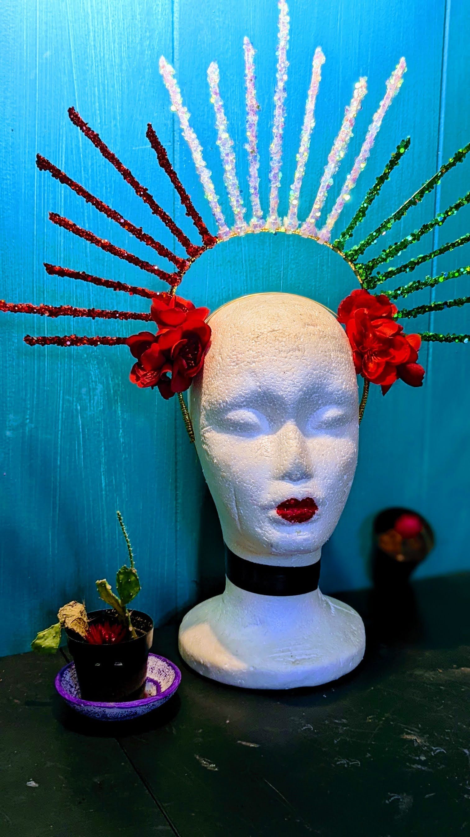 Mexican Flag Headpiece/ Mexican Themed Party Headband/ Fiestas Patrias ...