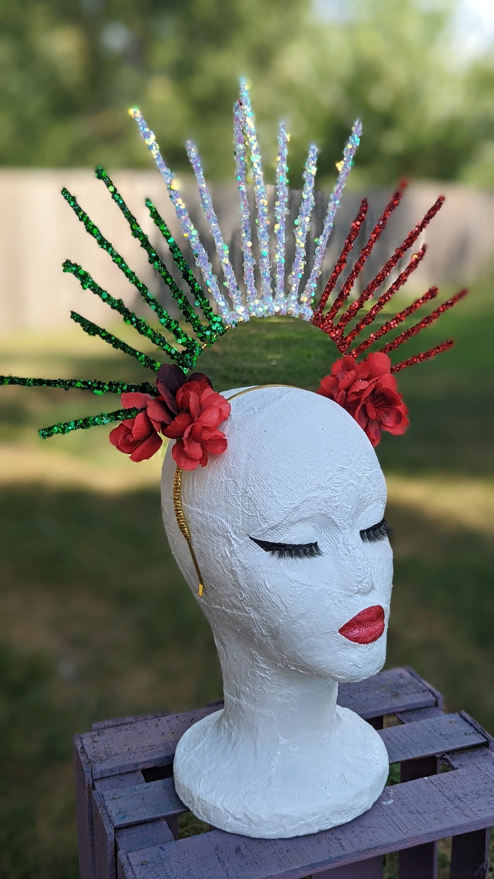 Mexican Flag Headpiece/ Mexican Themed Party Headband/ Fiestas Patrias ...