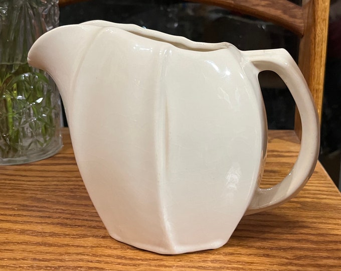 Vintage Collectible Mccoy White Tulip Art Pottery 1940s Pitcher - Etsy
