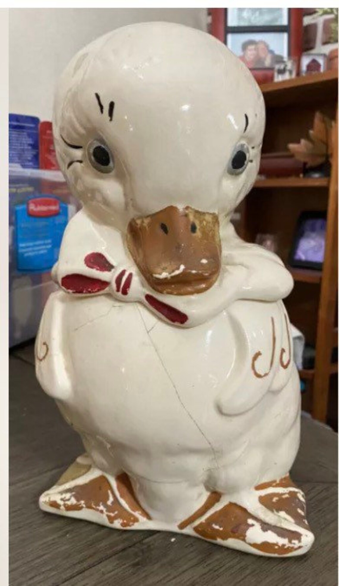 Vintage Duck Cookie Jar - Hull #988 Pottery - USA Cold Painted Farm ...