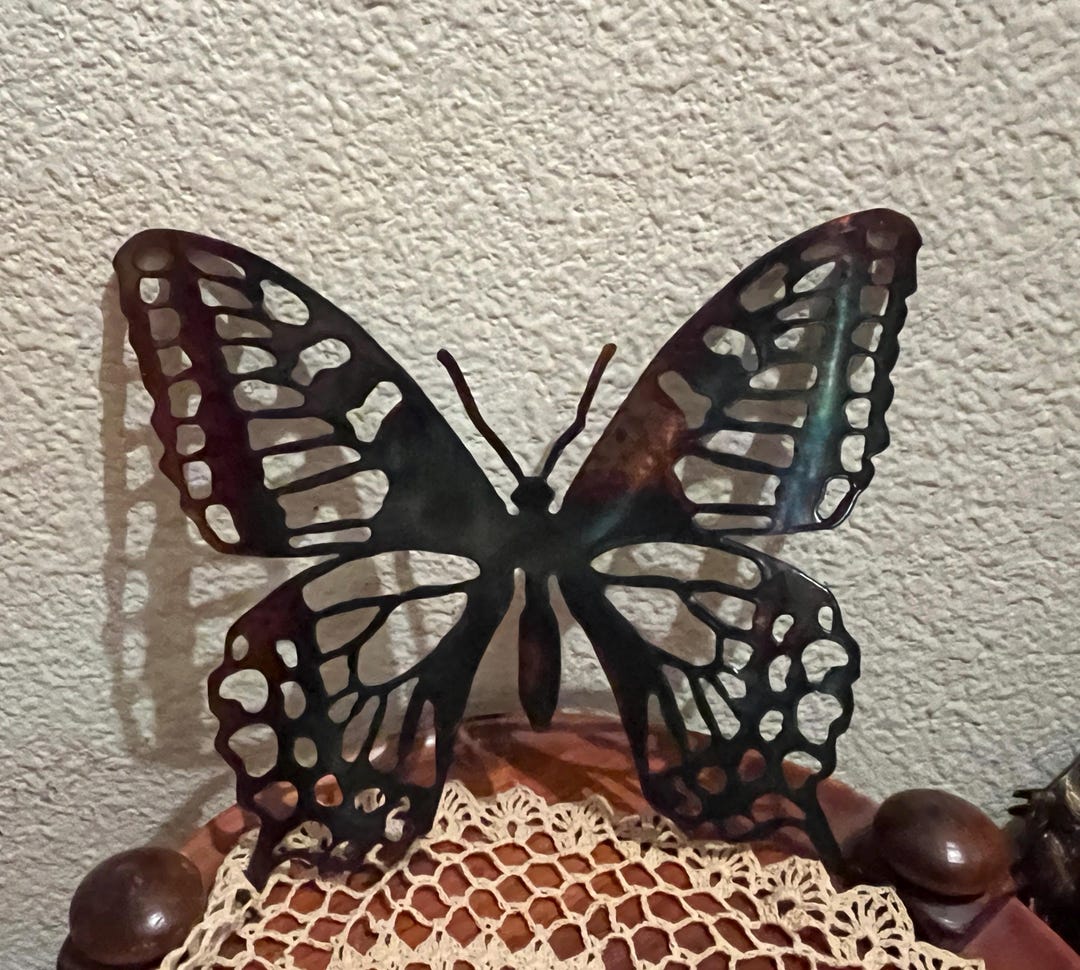 Vintage Wall Art Decor Plasma Cut Butterfly 9.5” X 8.5” - Etsy