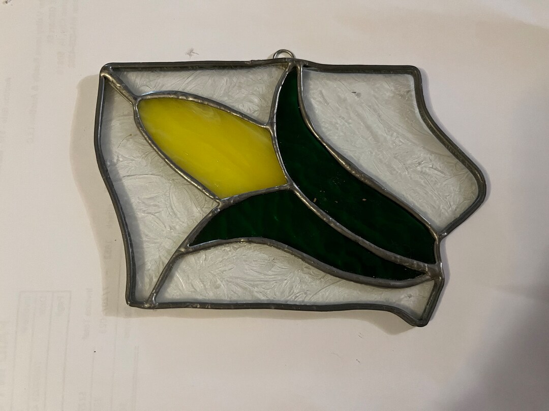 Vintage Collectible Stained Glass Window Hanger Shape of - Etsy
