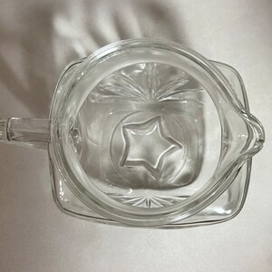 Vintage Collectible Federal Glass 1 Quart 6 Square Starburst Pitcher ...