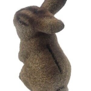 Vintage Fuzzy Flocked Bunny Bank - 5.5” Tall, Body 4” by 3.5” - Etsy