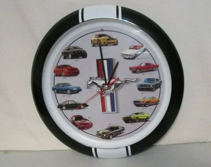 Sangtai 6168 Quartz Ford Mustang Wall Clock Featuring the History of ...