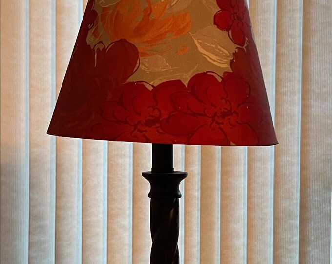 Beautiful Red Floral Lampshade - Etsy