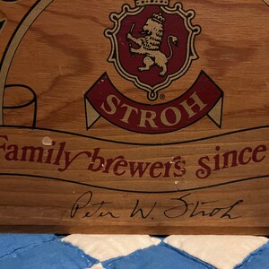 Vintage Collectible Stroh’s Signature Wooden Crate/box Sliding Lid - Etsy