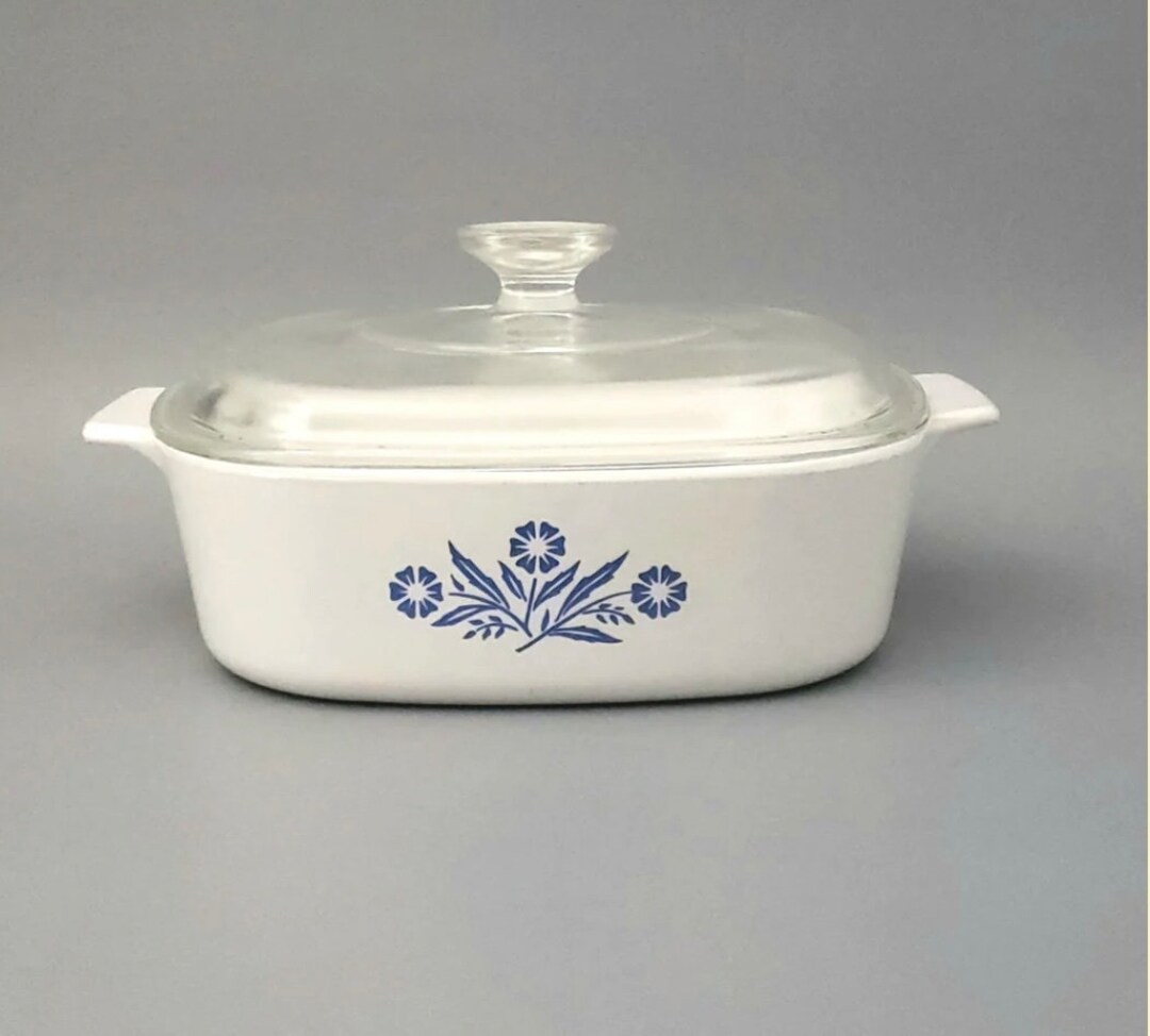 Vintage Collectible Corning Ware Blue Cornflower 1 Quart Casserole With ...