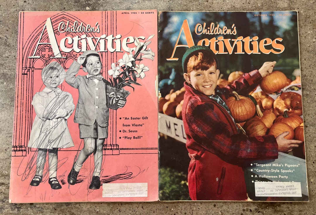 1955 Children’s Activities Magazines for April & October - Etsy