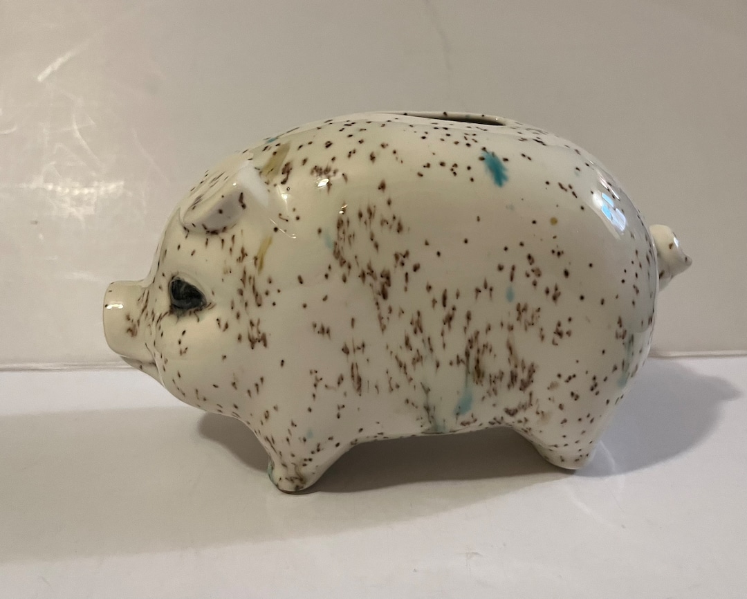 Vintage Collectible Hand Made Piggy Bank Top Slot No Bottom Opening - Etsy