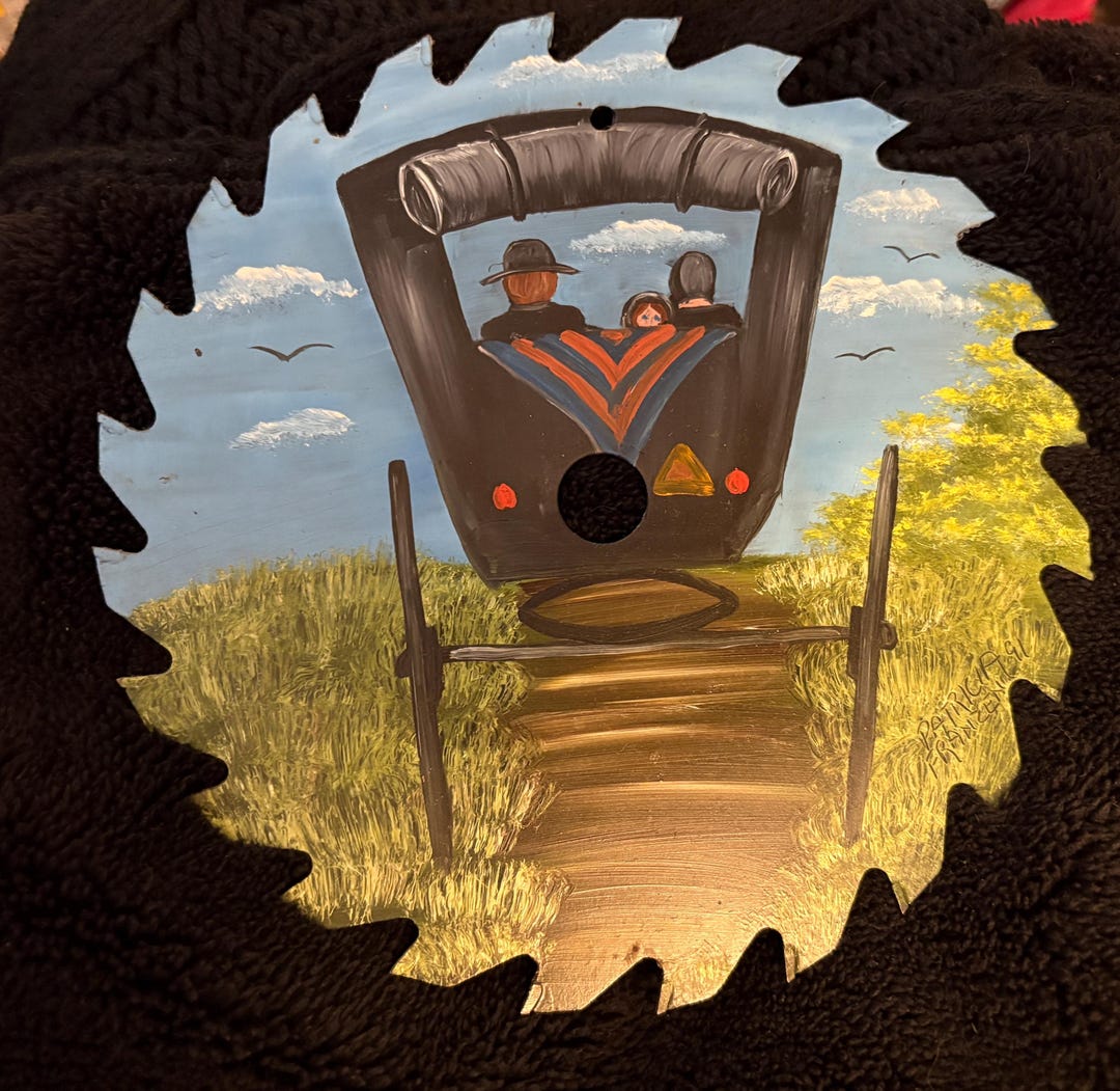 Vintage 1991 Hand Painted 7” Saw Blade Signed Patrick Franzen - Etsy