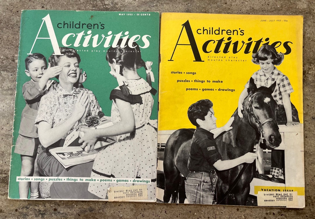 1953 Children’s Activities Magazines for May June July - Etsy