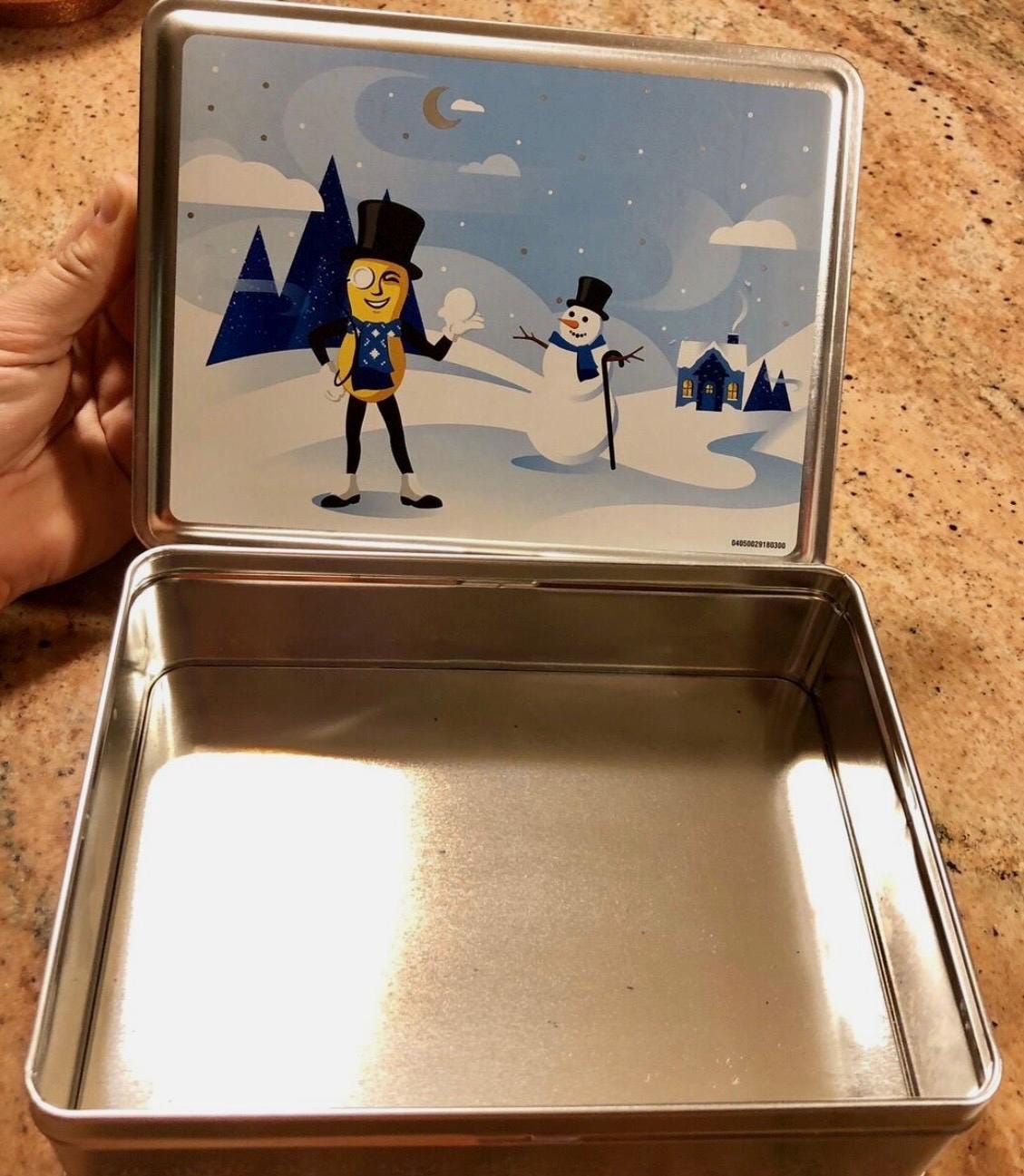 Vintage Planters Mr Peanut Winter Snowman Collectible Holiday Tin - Etsy