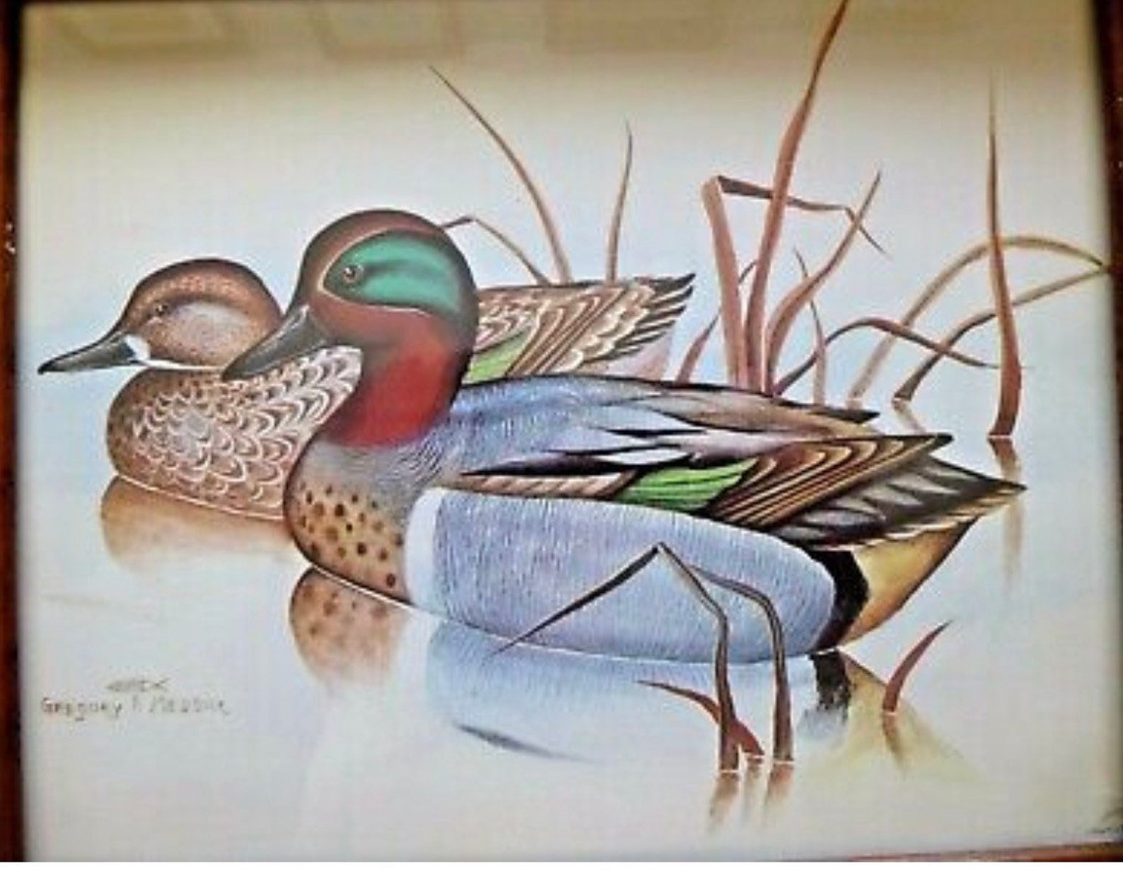 Vintage Collectible Gregory F Messier Mallard Ducks Framed Print - Etsy