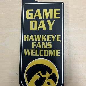 Vintage Hawkeye Two Sided Hawkeye Game Day Door Hanger - 1990s Black ...