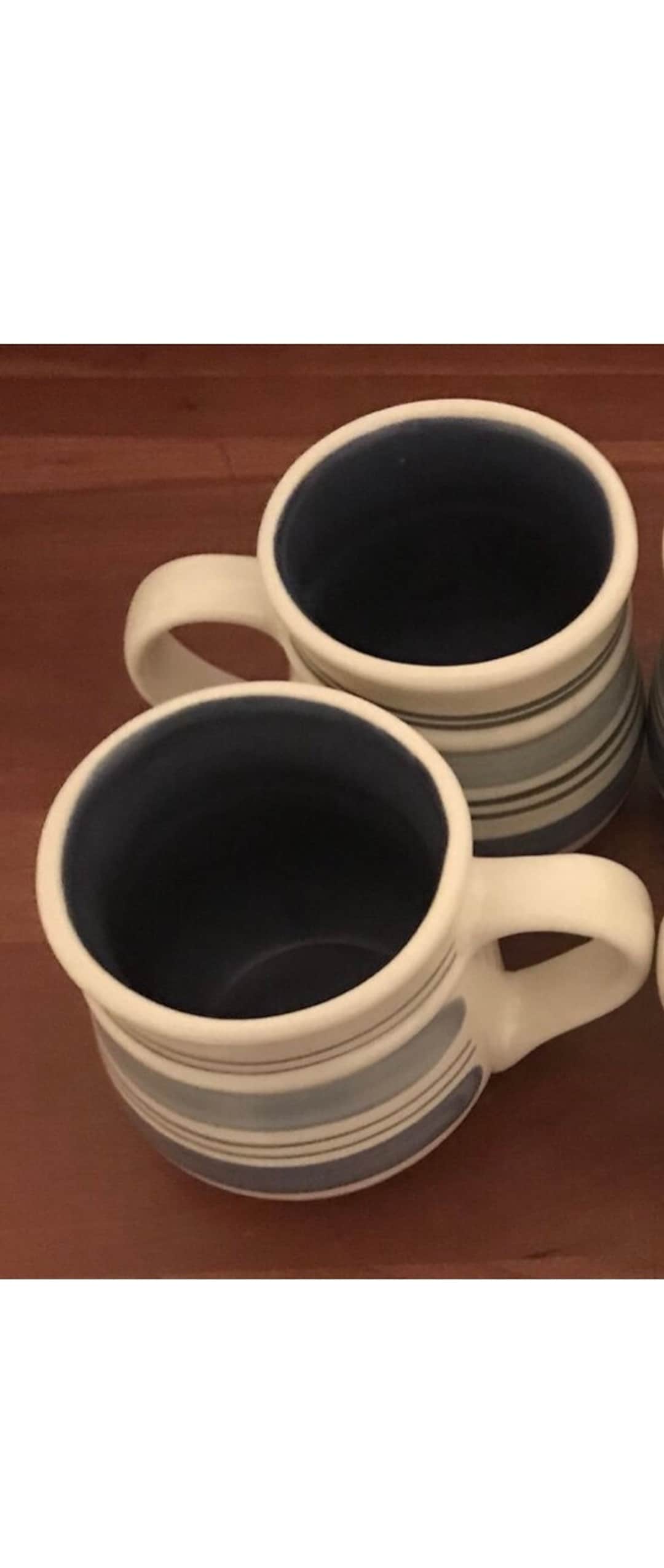 Vintage Collectible Pfaltzgraff Rio Blue Striped 2 Coffee Mugs - Etsy