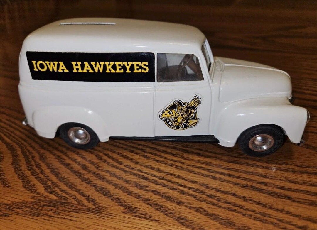 Vintage 1950 Iowa Hawkeyes Panel Delivery Diecast Bank Truck With ...