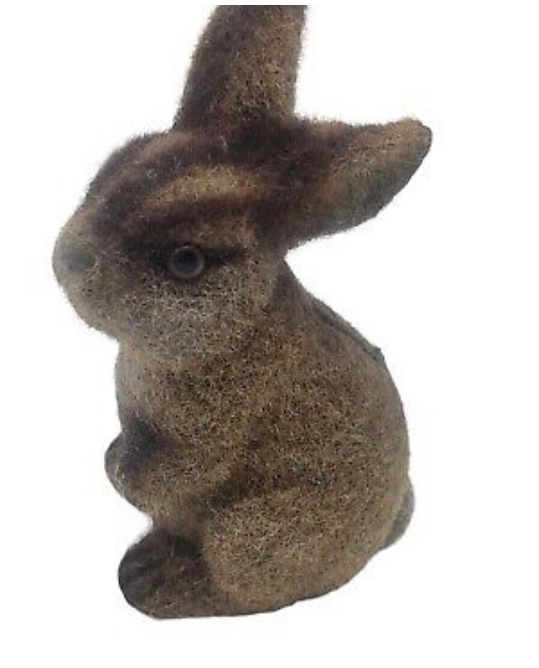 Vintage Fuzzy Flocked Bunny Bank - 5.5” Tall, Body 4” by 3.5” - Etsy
