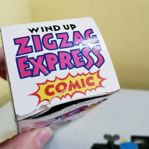 Vintage Wind up Zig-zag Western Comic Express Tin Toy Train - Excellent ...