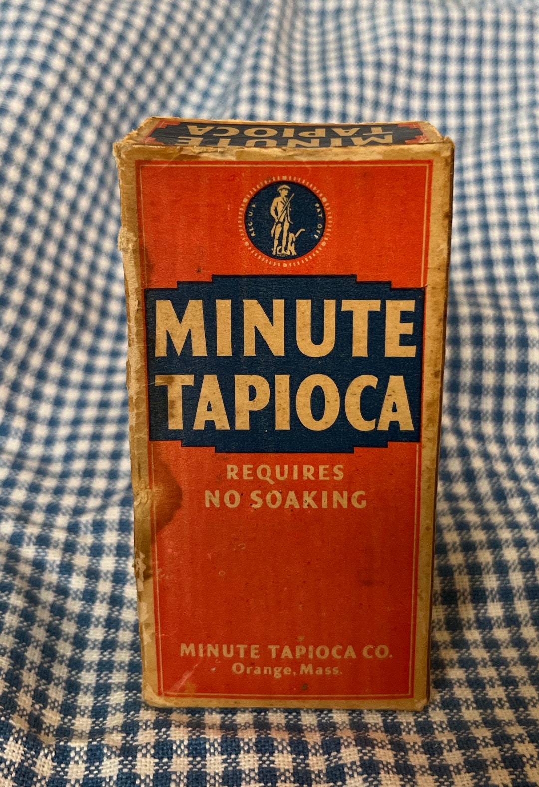 Vintage 1924 RARE Free Sample Minute Tapioca in the Original Orange Box ...