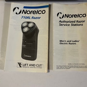 Vintage 1960s Norelco Electric Tripleheader Shaver With Pop-up Trimmer ...