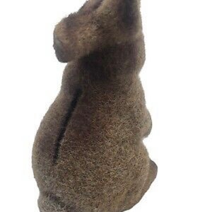 Vintage Fuzzy Flocked Bunny Bank - 5.5” Tall, Body 4” by 3.5” - Etsy