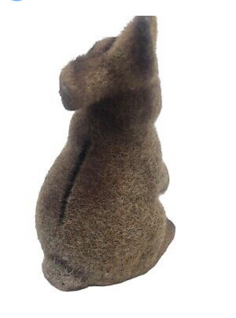 Vintage Fuzzy Flocked Bunny Bank 5.5 Tall Body 4 by 3.5 - Etsy