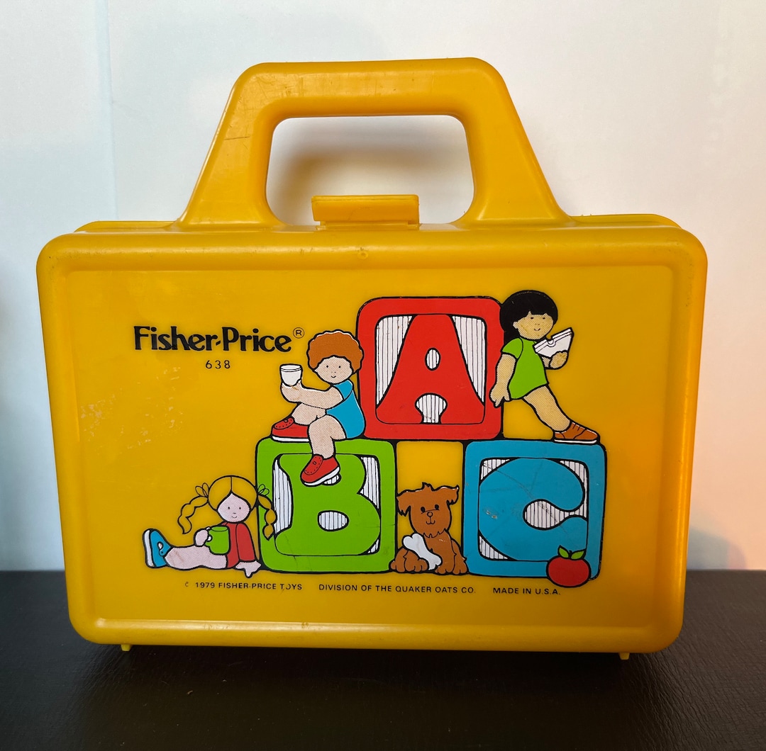 Vintage Fisher Price 1979 ABC Lunchbox 638 With Thermos - Excellent ...