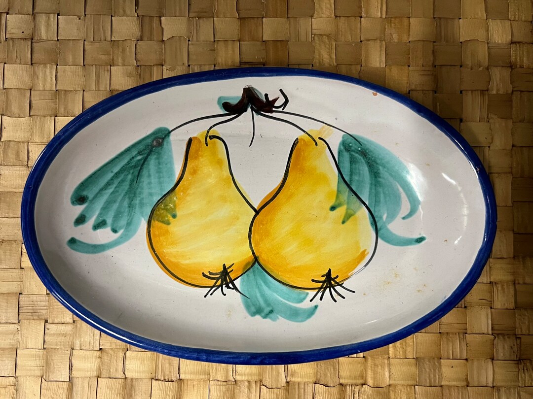 Vintage Collectible Hand Painted Pears on Bowl From Italy - Etsy