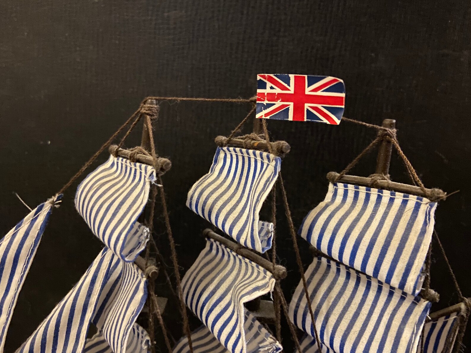 Vintage Wooden HMS Bounty Model Ship With Sails and Rigging | Etsy