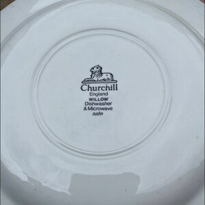 Vintage Collectible Churchill Blue Willow Transfer Pattern Dinner Plate ...
