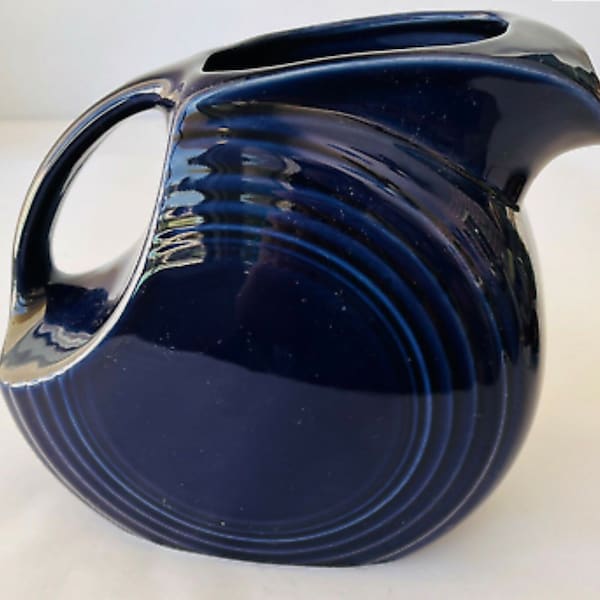 Cobalt Blue Disc Fiesta Pitcher - Etsy